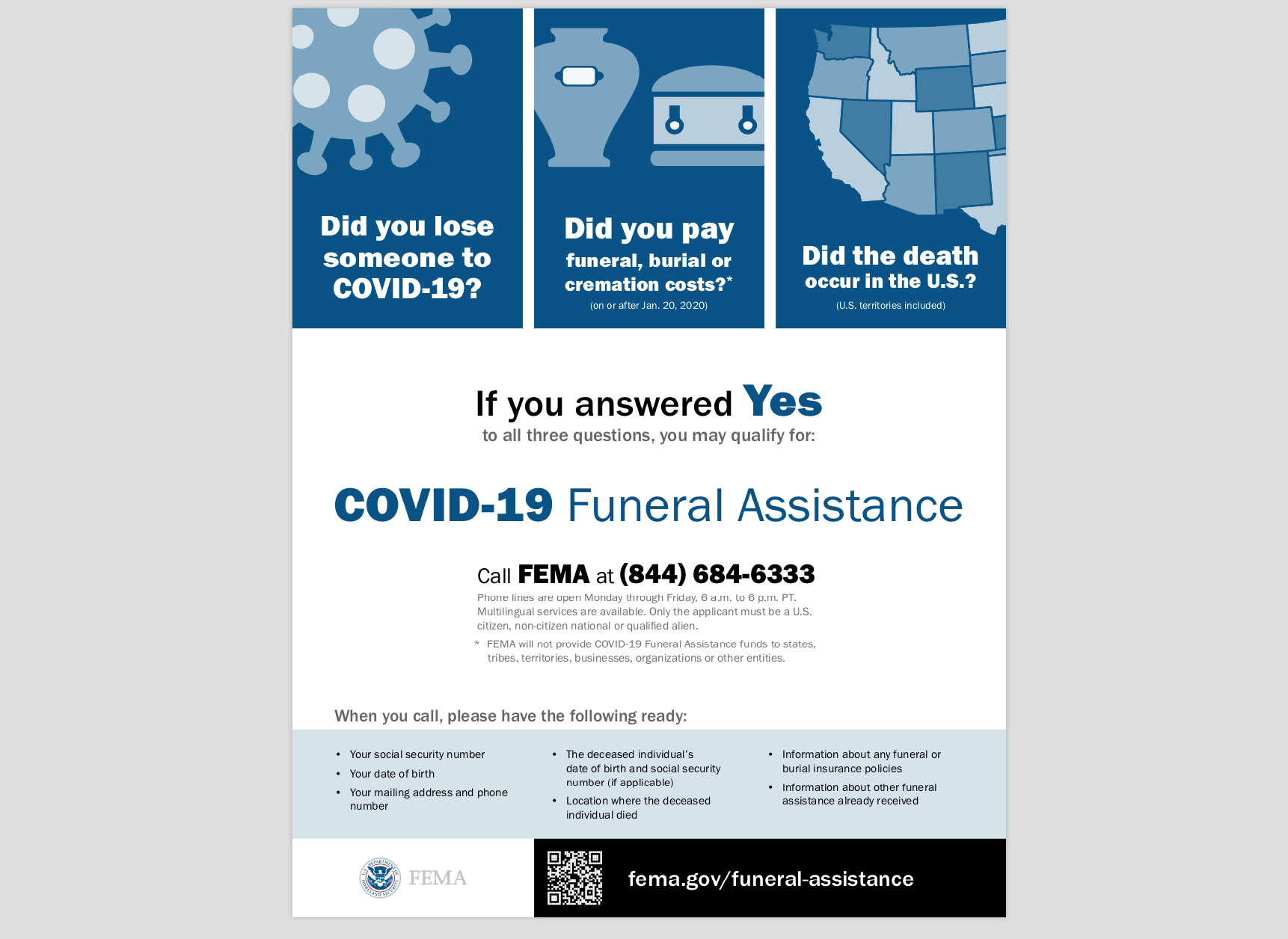 Federal assistance program provides up to $9,000 for funeral, cremation ...
